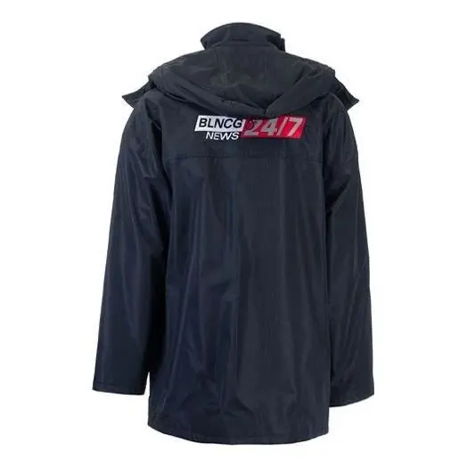 Balenciaga Printed Hooded Jacket - Black