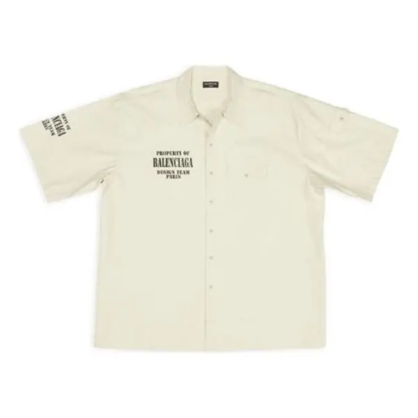 Balenciaga Property Pocket Shirt - Beige