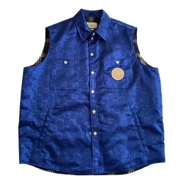 Gucci Gg Down Vest - Blue