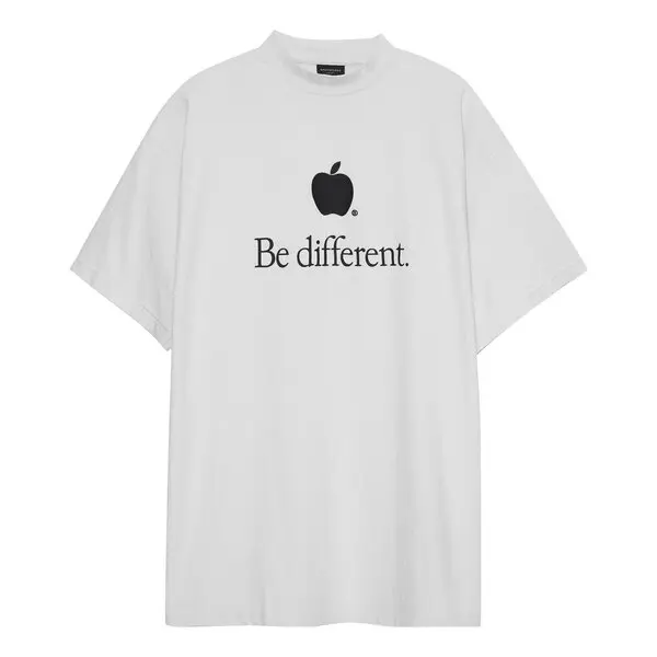 Balenciaga Be Different' T-shirt - White/black
