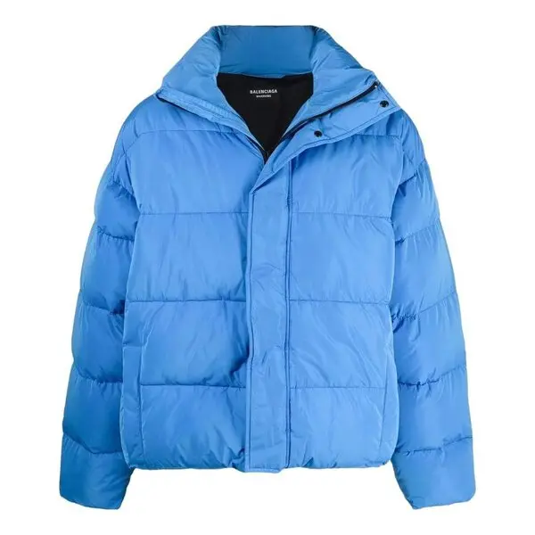 Balenciaga Bb Logo Puffer Jacket - Indigo