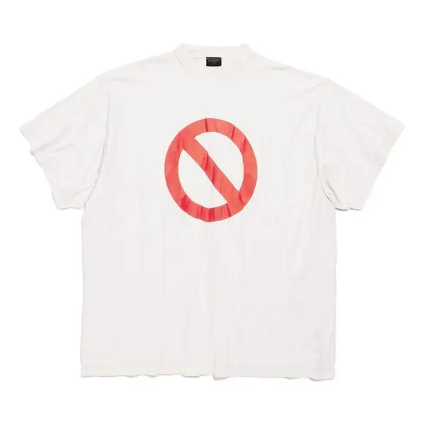 Balenciaga Bfrnd Series Inside-out Oversized T-shirt - Off White