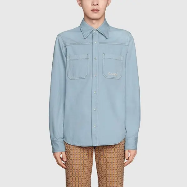 Gucci Les Pommes Oxford Cotton Shirt