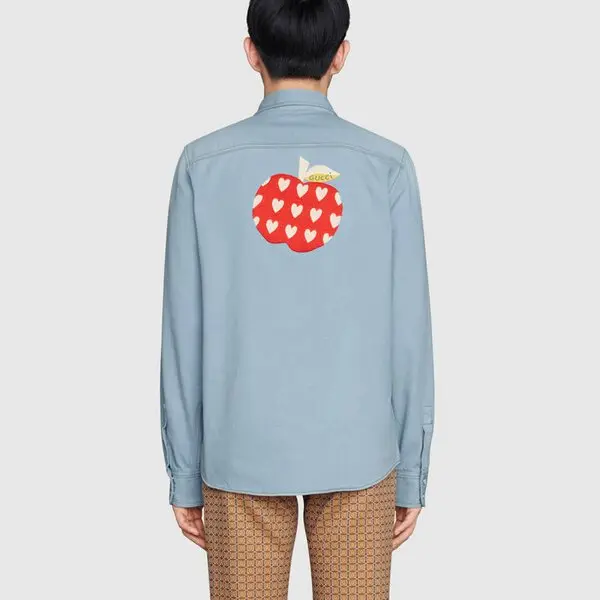Gucci Les Pommes Oxford Cotton Shirt