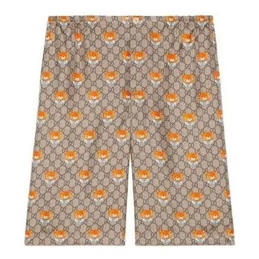 Gucci X Kai Gg Silk Shorts - Tan