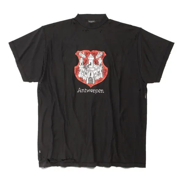 Balenciaga Antwerpen Inside-out T-shirt Oversized - Black