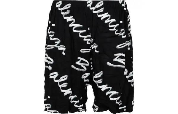Balenciaga Scribble Logo Bermuda Shorts