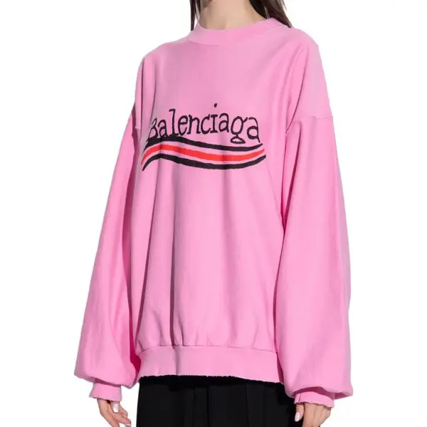 Balenciaga Fw23 Logo Sweatshirt - Pink/black/red