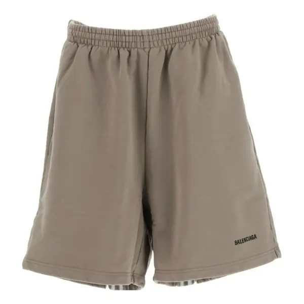 Balenciaga Cotton Sweat Shorts - Dark Grey