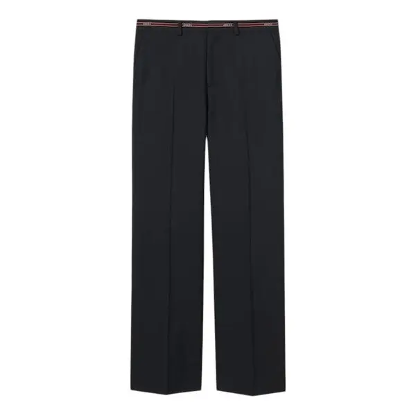 Gucci Wool Pants With Selvedge Detail - Black