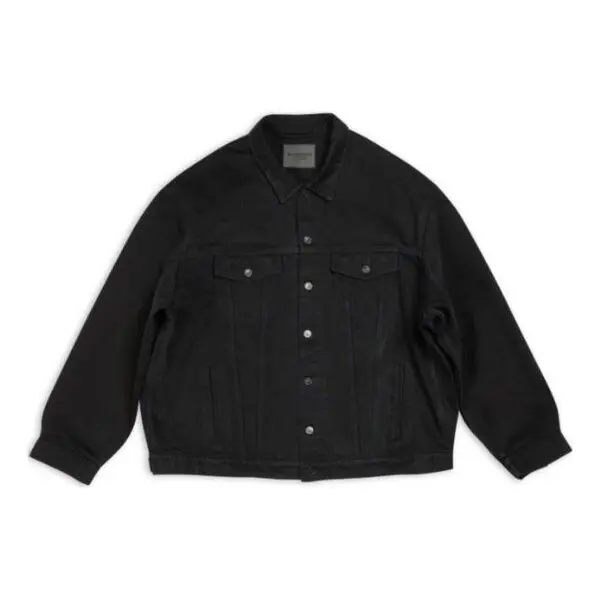 Balenciaga Oversized Denim Jacket - Black