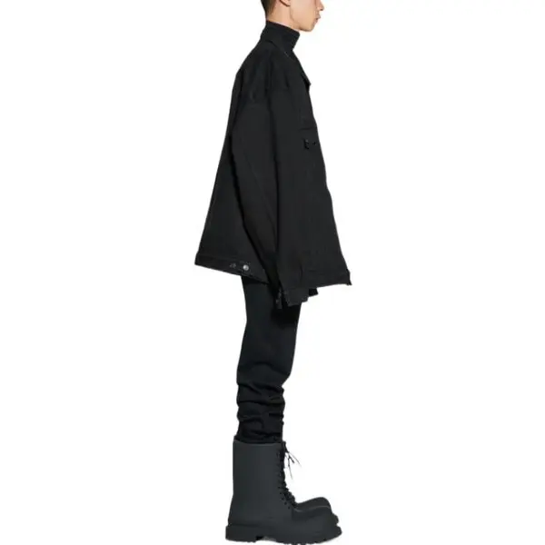 Balenciaga Oversized Denim Jacket - Black