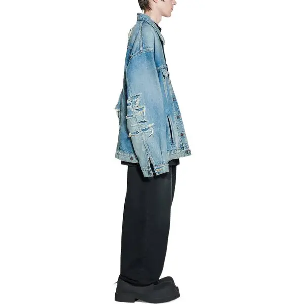 Balenciaga Distressed Denim Jacket