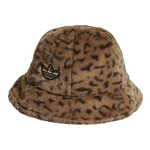 Adidas Originals Sprt Faux Fur Printed Bucket Hat - Brown/black
