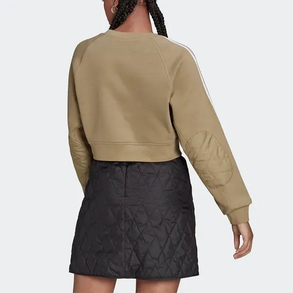 Adidas Originals Cropped Sweatshirt With Three-stripes Detail