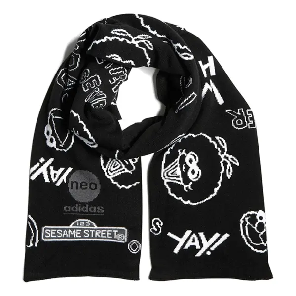 Adidas Neo X Sesame Street Scarf 'black White - Black/white