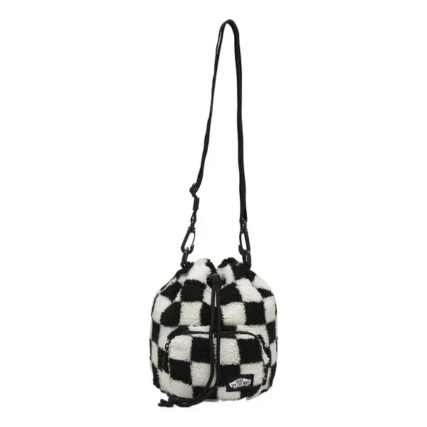 VANS Checkerboard Sherpa Bucket Bag - Black/marshmallow