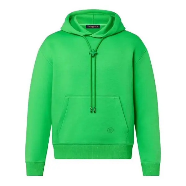 LOUIS VUITTON Monogram Flower Stopper Cotton Hoodie - Green