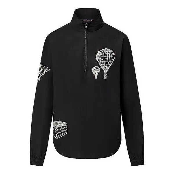 LOUIS VUITTON Embroidered Technical Cotton Zipped Shirt