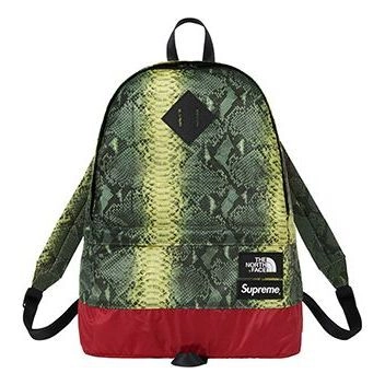 Supreme X The North Face Snakeskin Lightweight Day Backpack - Green/yellow