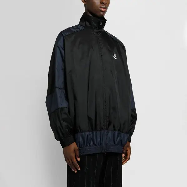 Balenciaga Bb Patchwork Nylon Zip-up Windbreaker