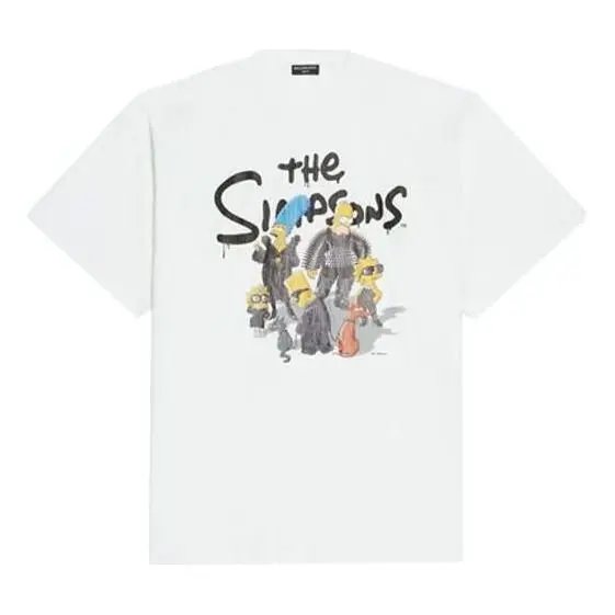 Balenciaga X The Simpsons Oversized Cotton T-shirt - White