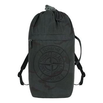 Supreme X Stone Island Brushed Cotton Backpack - Black