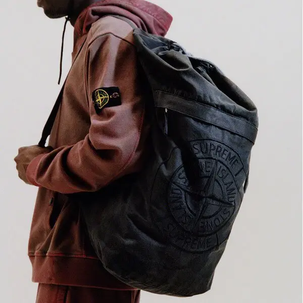 Supreme X Stone Island Brushed Cotton Backpack