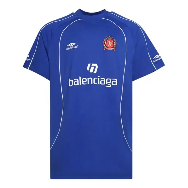 Balenciaga Oversized Soccer Jersey - Blue