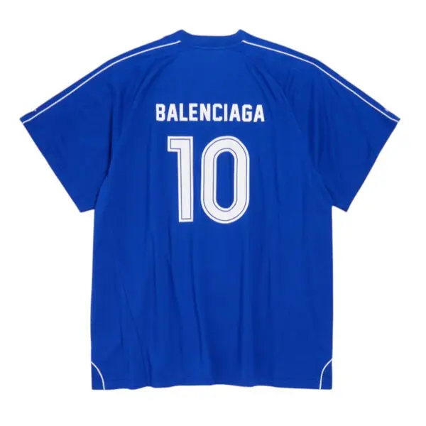 Balenciaga Oversized Soccer Jersey - Blue