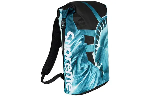 Supreme X The North Face Statue Of Liberty Waterproof Backpack - Blue/black