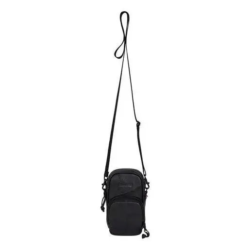 Supreme Patchwork Leather Shoulder Bag - Black