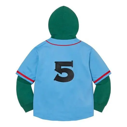 Supreme Baseball Jersey Hooded Sweatshirt