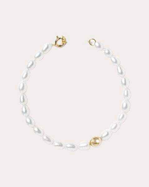 POPPY FINCH Freshwater Pearl And 14k Nugget Bracelet - Gold