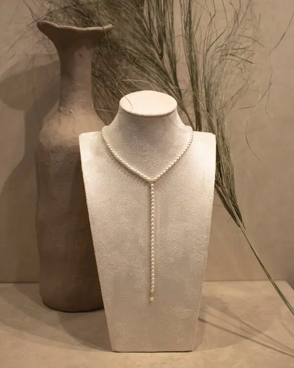 POPPY FINCH Keshi Pearl Lariat Necklace In 14k Yellow