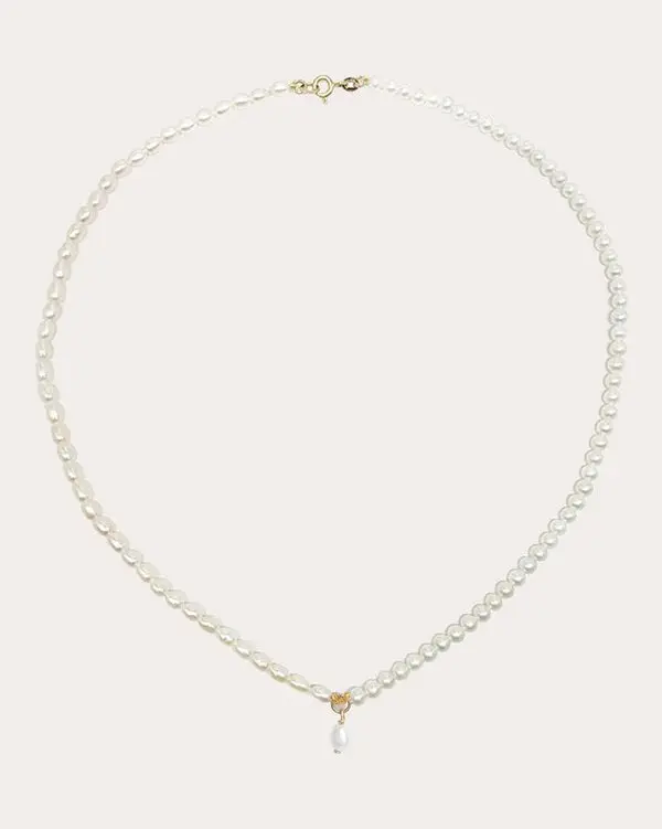 POPPY FINCH Petite Contrast Necklace - Gold