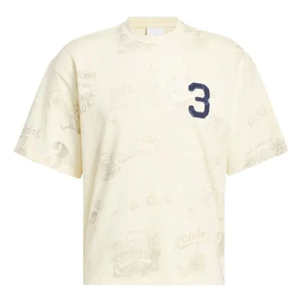 Adidas Varsity Graphic T-shirt Asia Sizing - Warm Vanilla