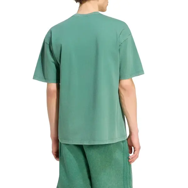 Adidas Trefoil Essentials Washed Loose Dropped T-shirt Asia Sizing - Collegiate Green
