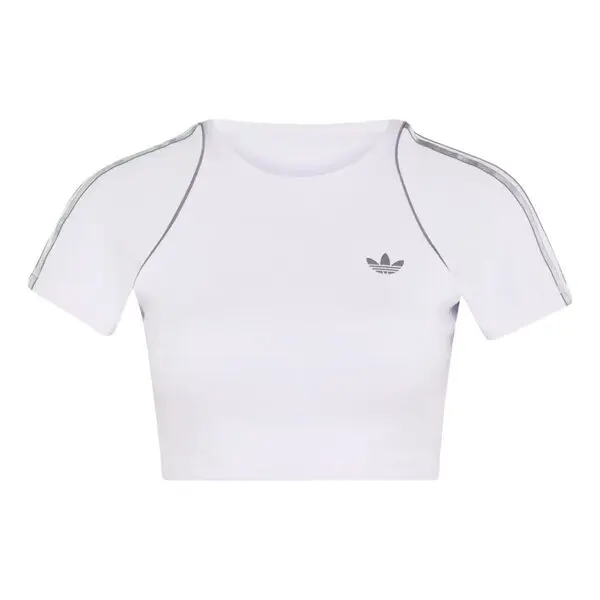 Adidas Superstar Cropped T-shirt - Frozen Purple