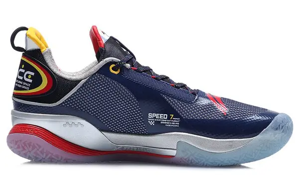 LI-NING Speed Vii 7 Premium Basketball Shoes - Blue/red/silver