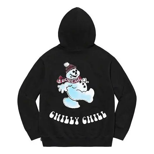 Supreme Snowman Hooded Sweatshirt 'black White