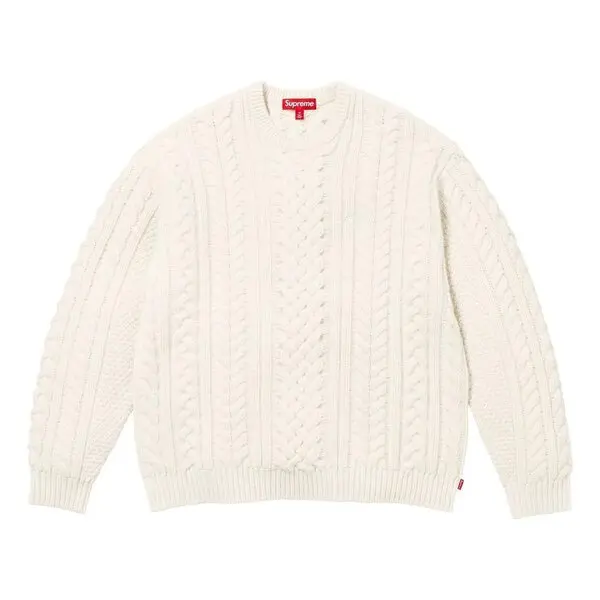 Supreme Applique Cable Knit Sweater