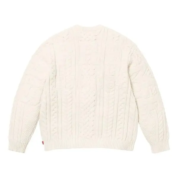 Supreme Applique Cable Knit Sweater