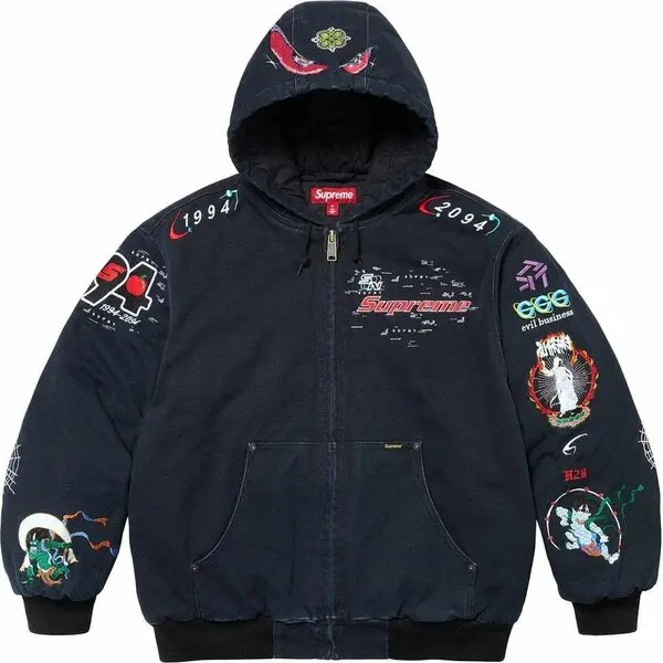 Supreme Aoi Hooded Work Jacket - Black/multi-color
