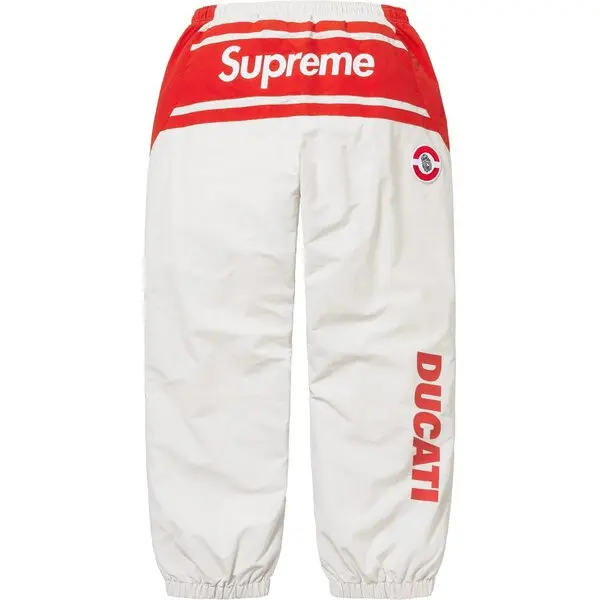 Supreme X Ducati Track Pants 'white Red