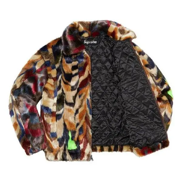Supreme Faux Fur Bomber Jacket - Multi-color