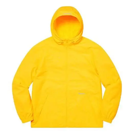 Supreme Reflective Zip Hooded Jacket - Yellow/black