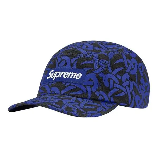 Supreme Celtic Knot Camp Cap - Blue/black/white