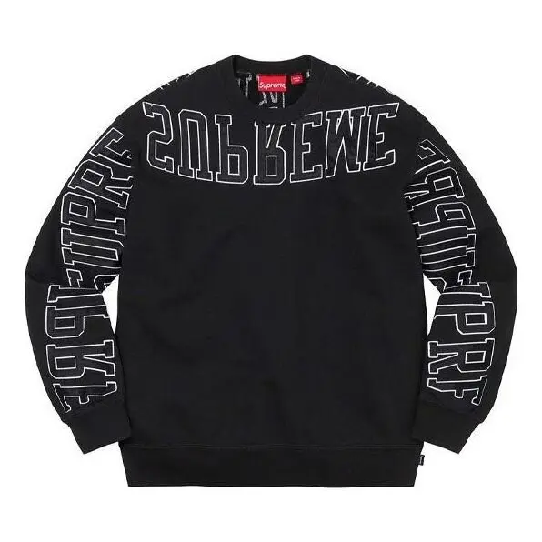 Supreme Multi Arc Crewneck - Black/white