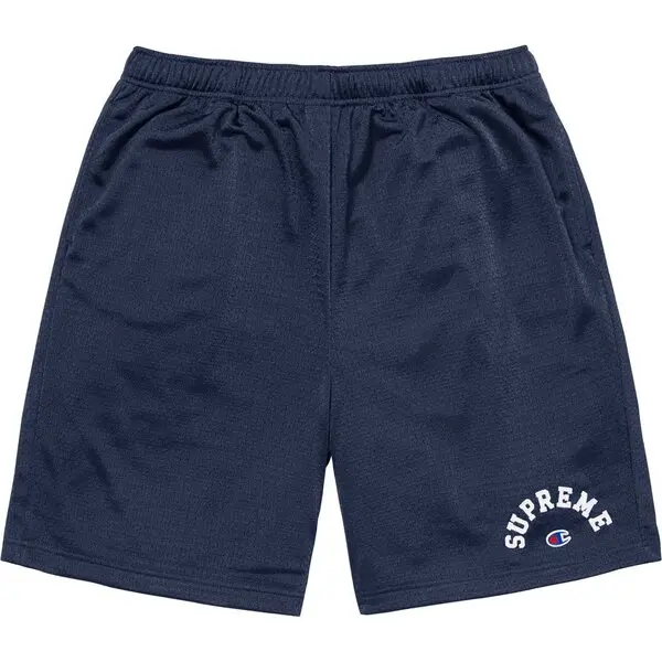 Supreme X Champion Mesh Shorts - Navy/white